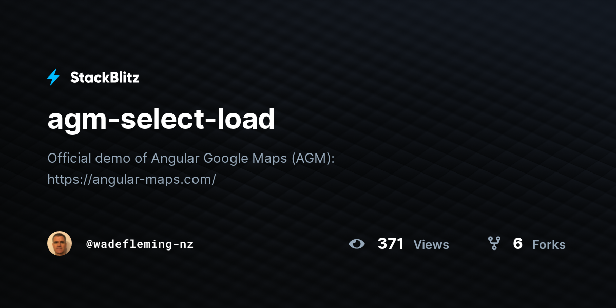 agm-select-load - StackBlitz