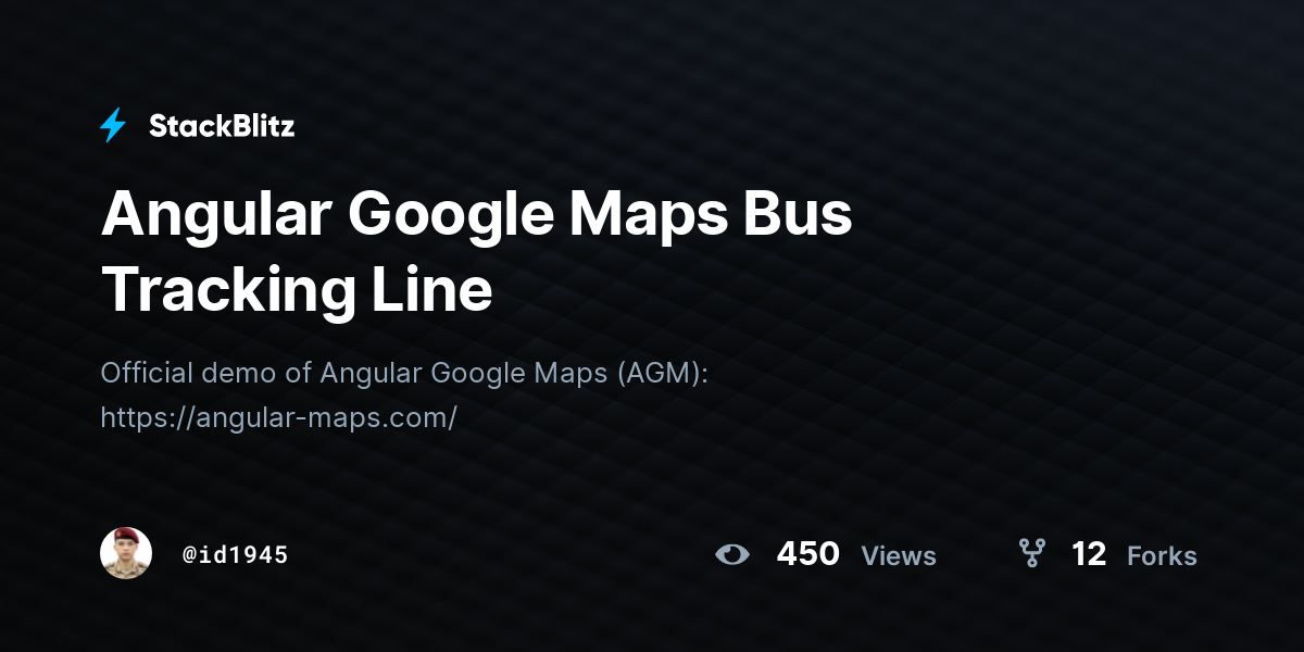 Angular Google Maps Bus Tracking Line - StackBlitz