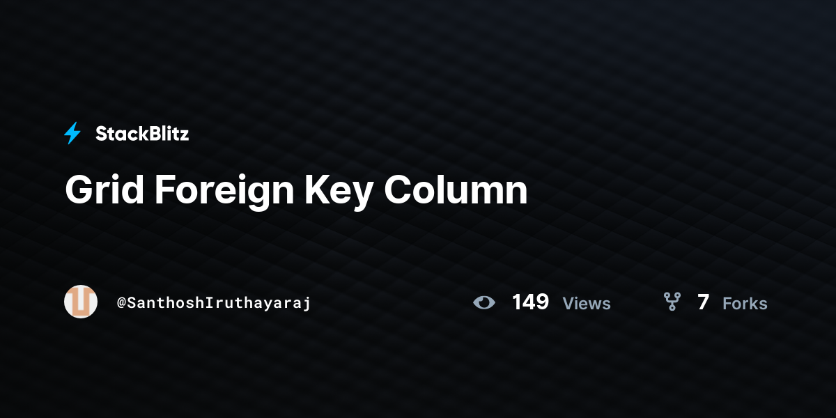 Grid Foreign Key Column - StackBlitz