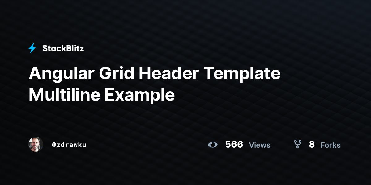 Angular Grid Header Template Multiline Example - StackBlitz
