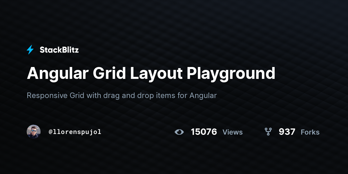 Angular Grid Layout Playground - StackBlitz