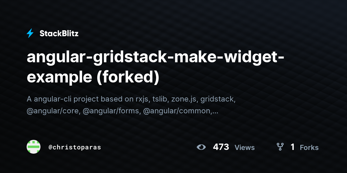 angular-gridstack-make-widget-example (forked) - StackBlitz angular-gridstack-make-widget-example (forked) - StackBlitz