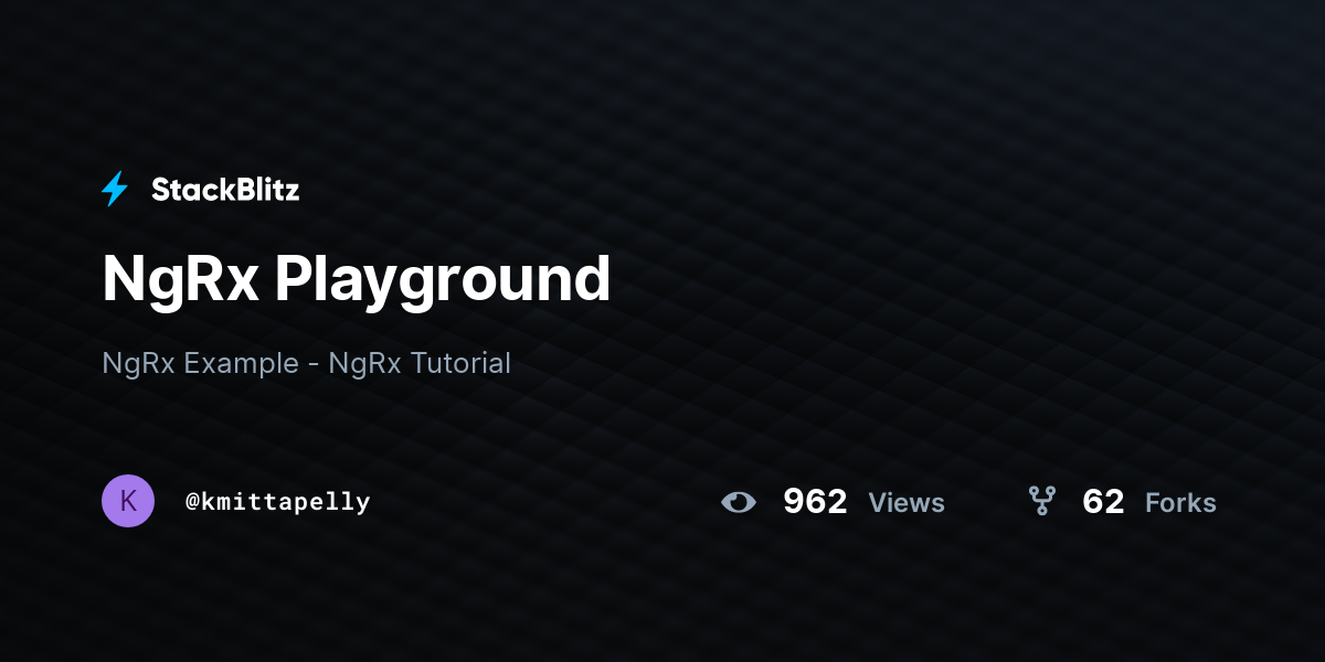 NgRx Playground - StackBlitz