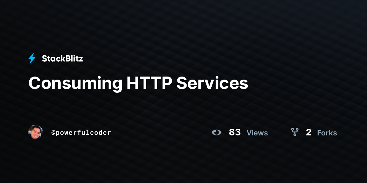 Consuming HTTP Services - StackBlitz