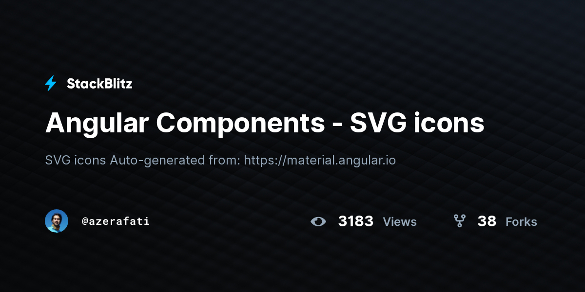 Angular Components - SVG icons - StackBlitz Angular Components - SVG icons - StackBlitz