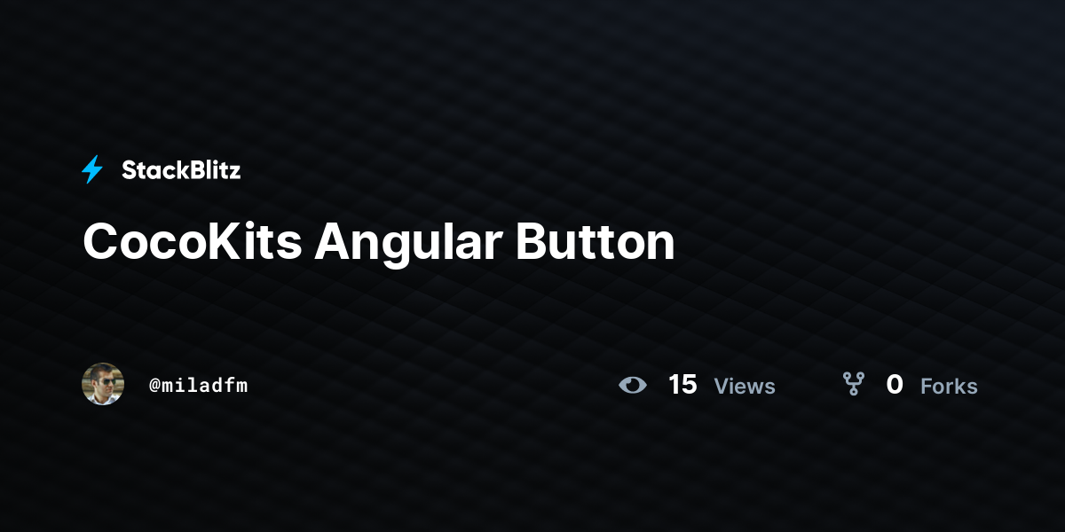 CocoKits Angular Button - StackBlitz CocoKits Angular Button - StackBlitz