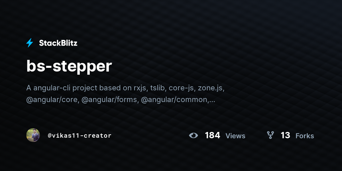 bs-stepper - StackBlitz