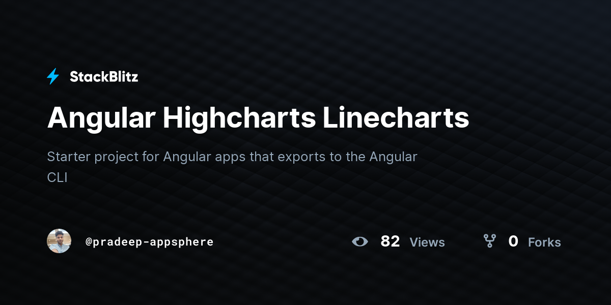 Angular Highcharts Linecharts - StackBlitz