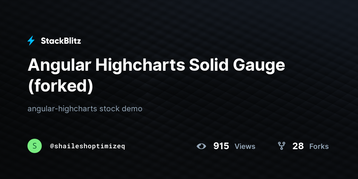Angular Highcharts Solid Gauge (forked) - StackBlitz Angular Highcharts Solid Gauge (forked) - StackBlitz