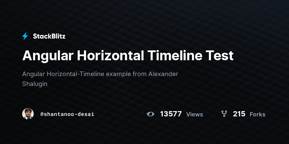 Angular Horizontal Timeline Test - StackBlitz