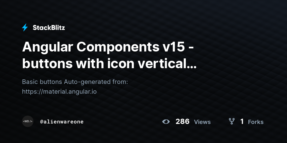 Angular Components v15 - buttons with icon vertical alignment - StackBlitz Angular Components v15 - buttons with icon vertical alignment - StackBlitz
