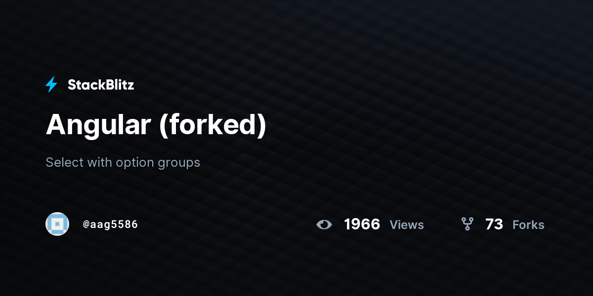 Angular (forked) - StackBlitz