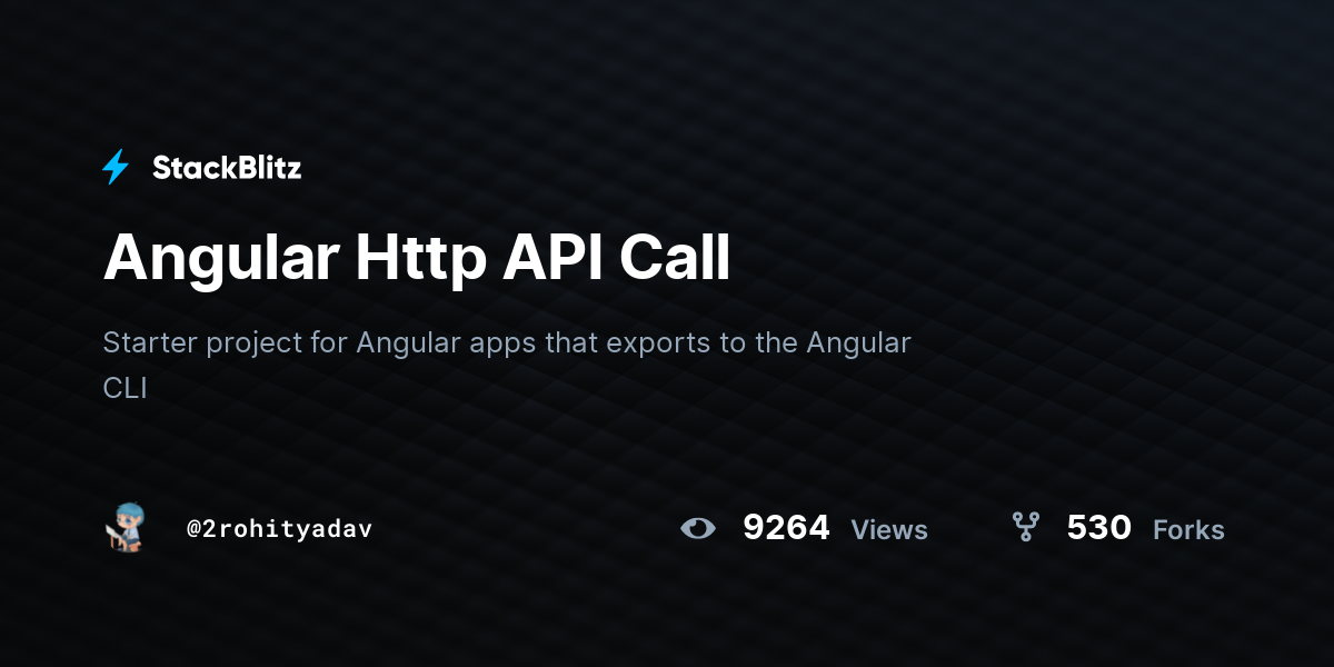 Angular Http API Call - StackBlitz
