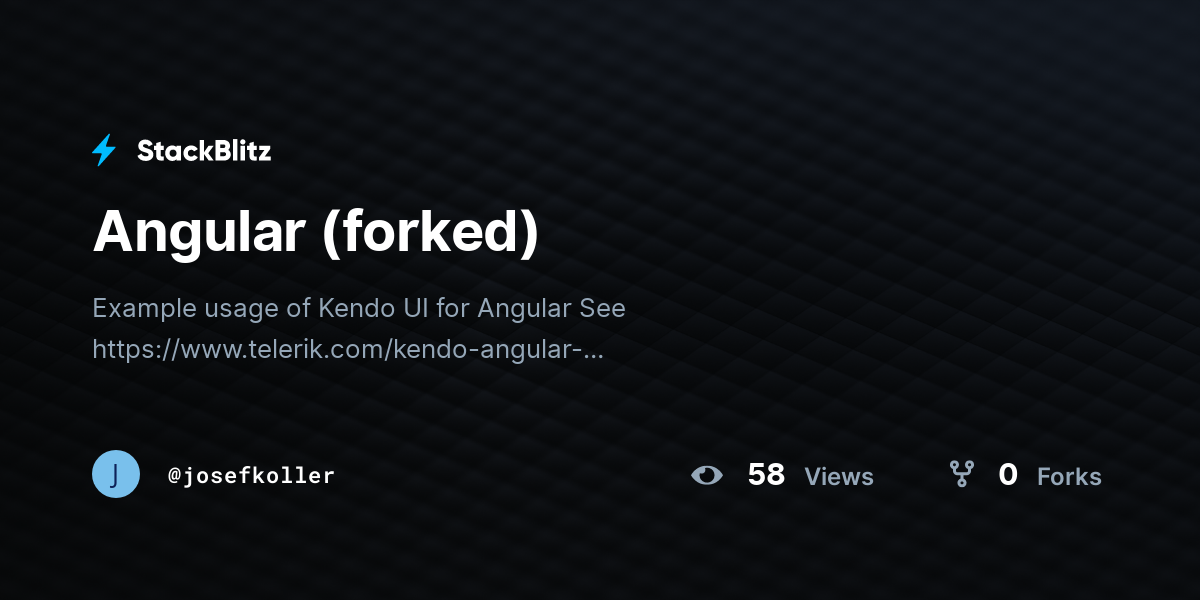 Angular (forked) - StackBlitz