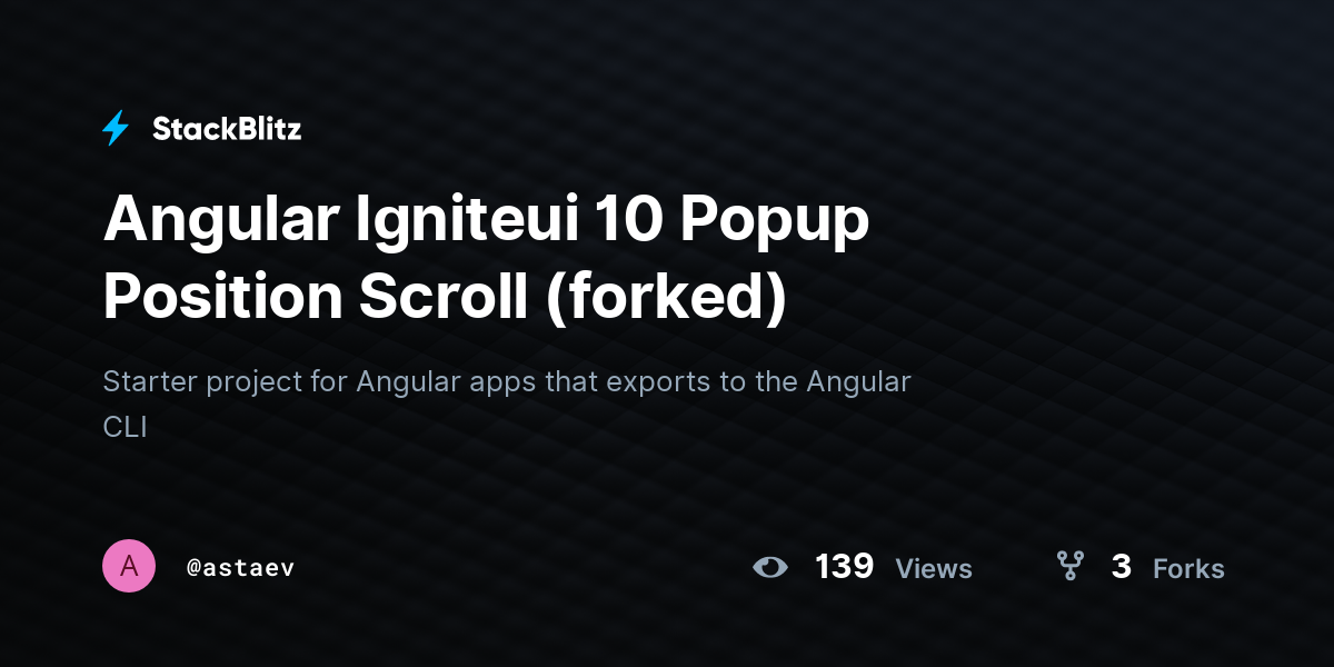 Angular Igniteui 10 Popup Position Scroll (forked) - StackBlitz Angular Igniteui 10 Popup Position Scroll (forked) - StackBlitz