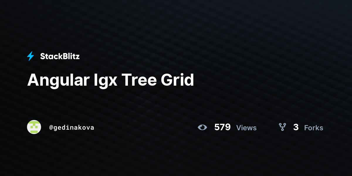 Angular Igx Tree Grid - StackBlitz Angular Igx Tree Grid - StackBlitz