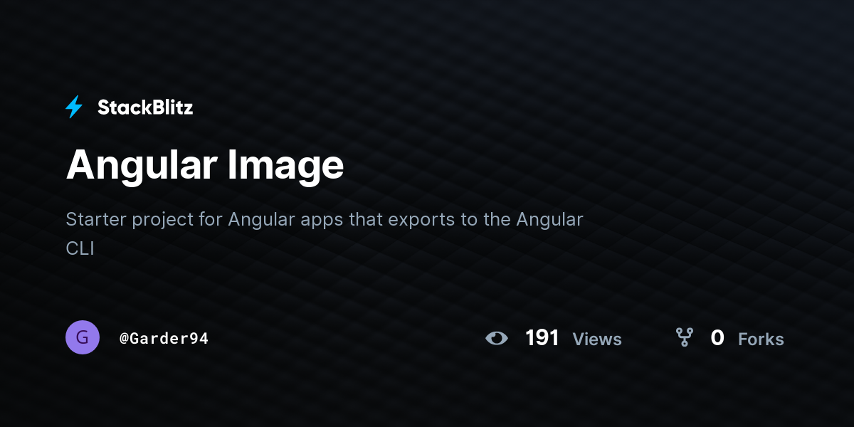 Angular Image - StackBlitz