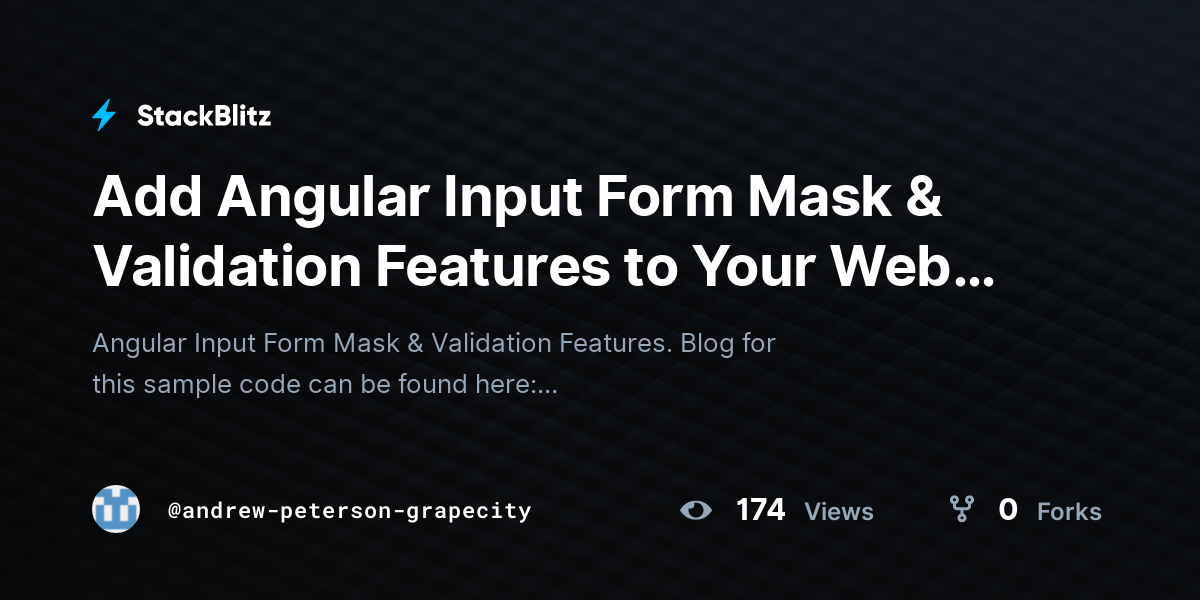 Add Angular Input Form Mask & Validation Features to Your Web App ...