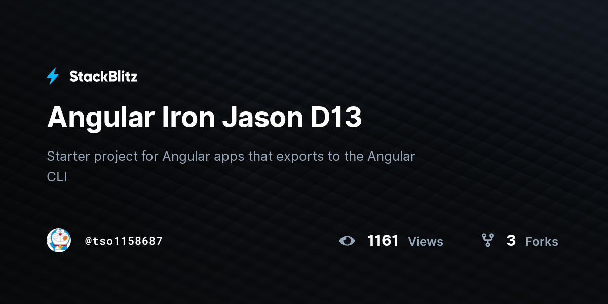 Angular Iron Jason D13 - StackBlitz