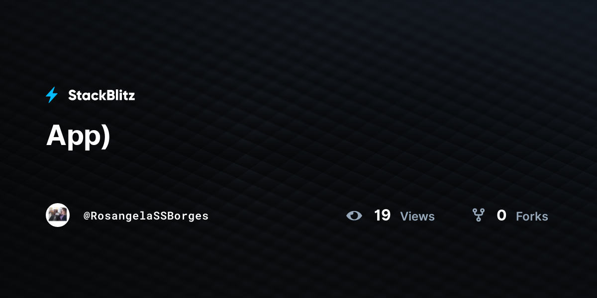 App) - StackBlitz