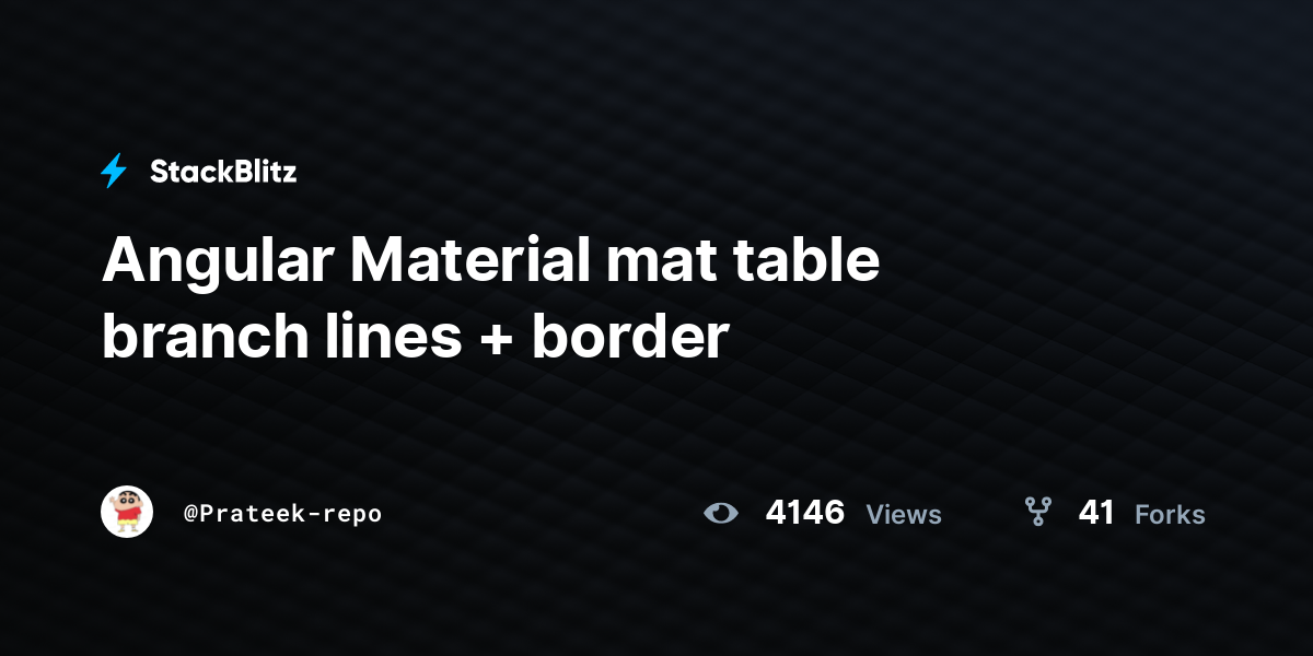 Angular Material mat table branch lines + border - StackBlitz