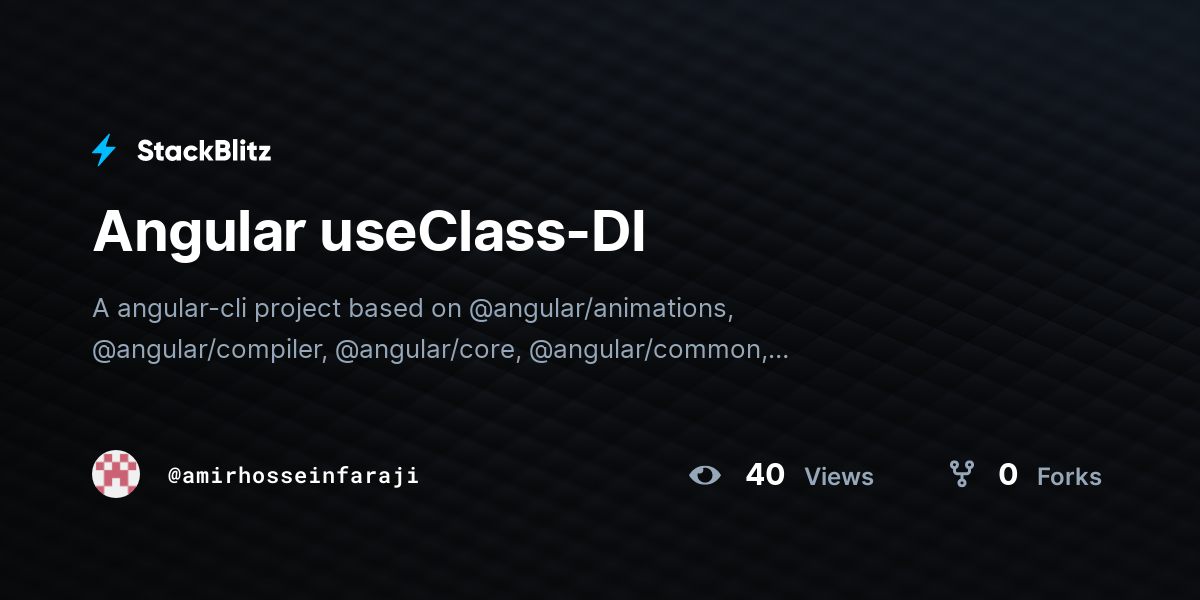 Angular useClass-DI - StackBlitz