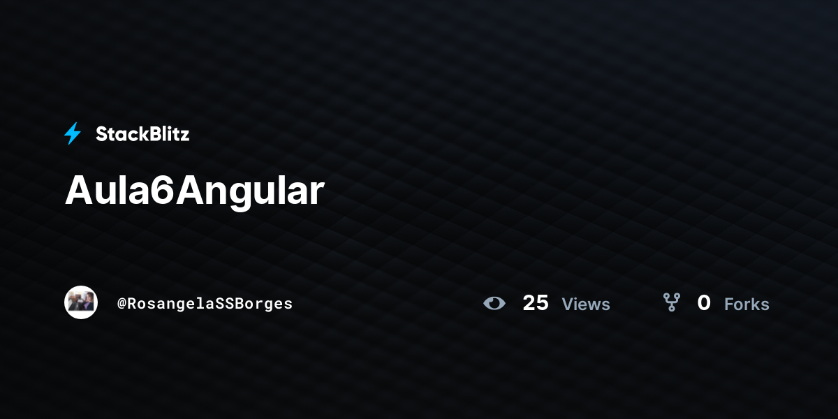 Aula6angular Stackblitz 