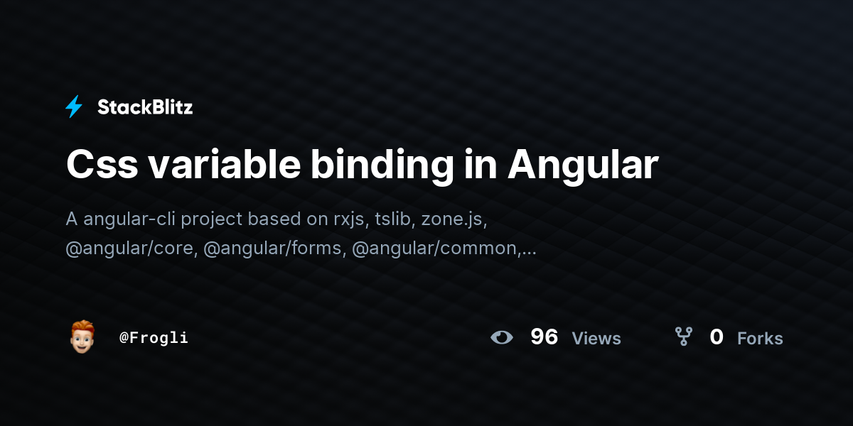 Css variable binding in Angular - StackBlitz