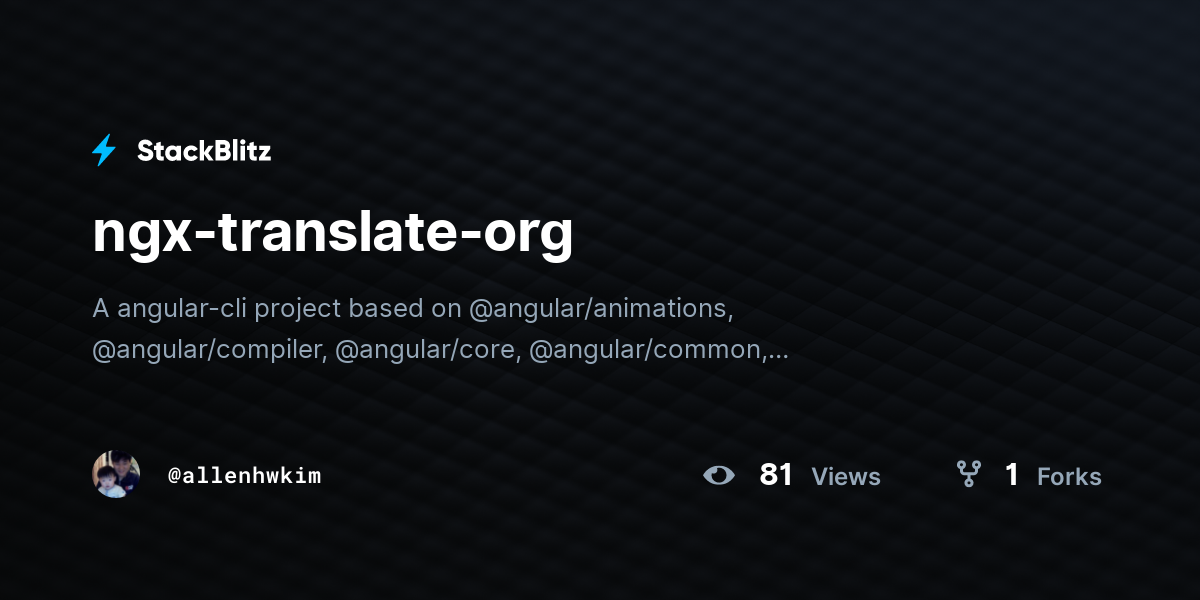 ngx-translate-org - StackBlitz ngx-translate-org - StackBlitz