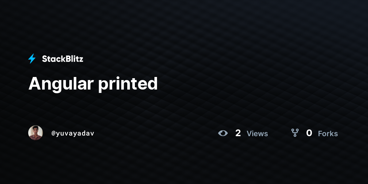 Angular printed - StackBlitz