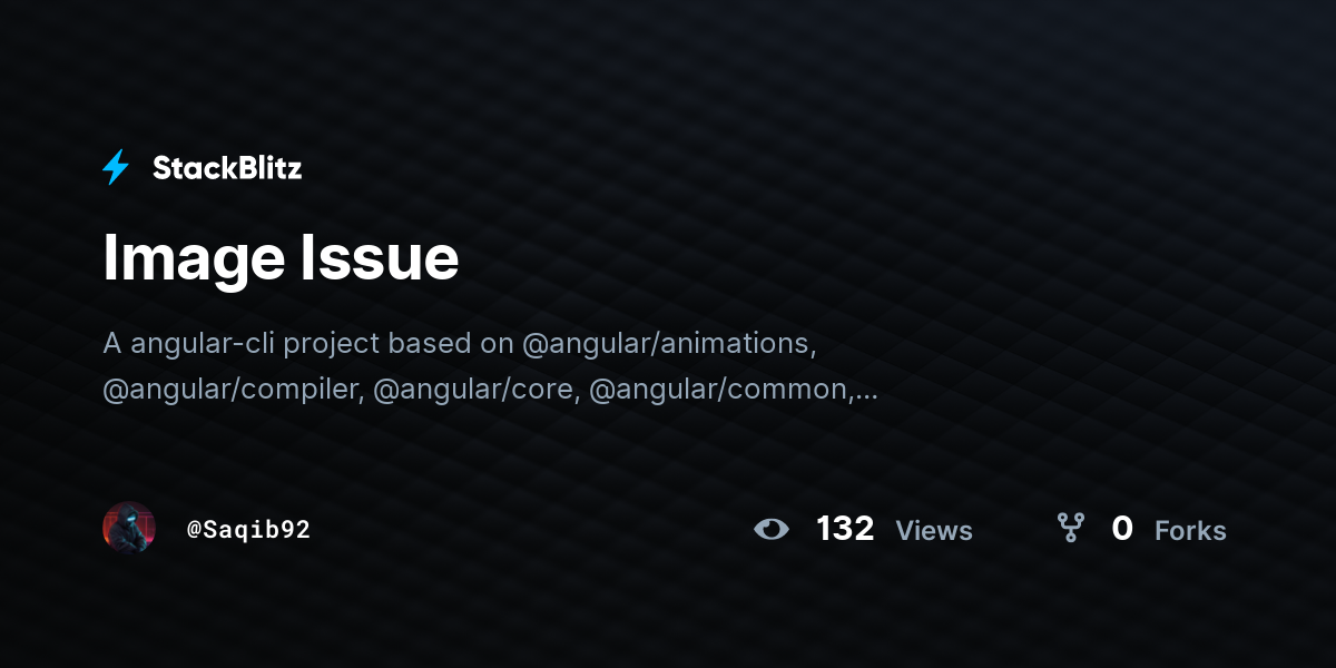 Image Issue - StackBlitz