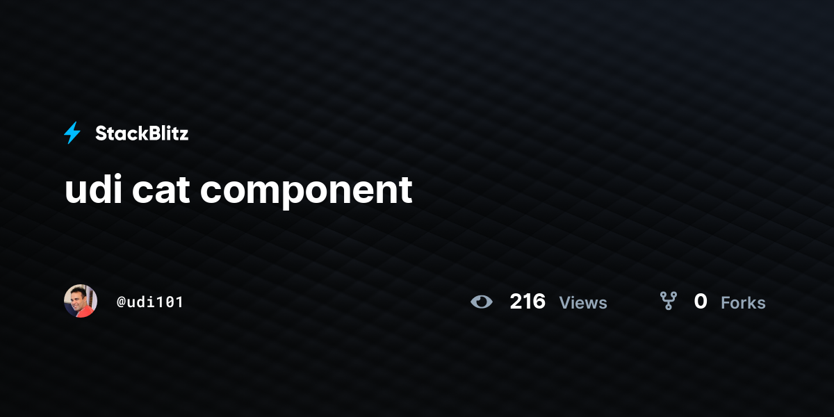 udi cat component - StackBlitz udi cat component - StackBlitz