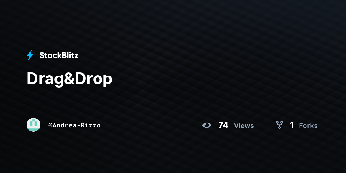 Drag&Drop - StackBlitz