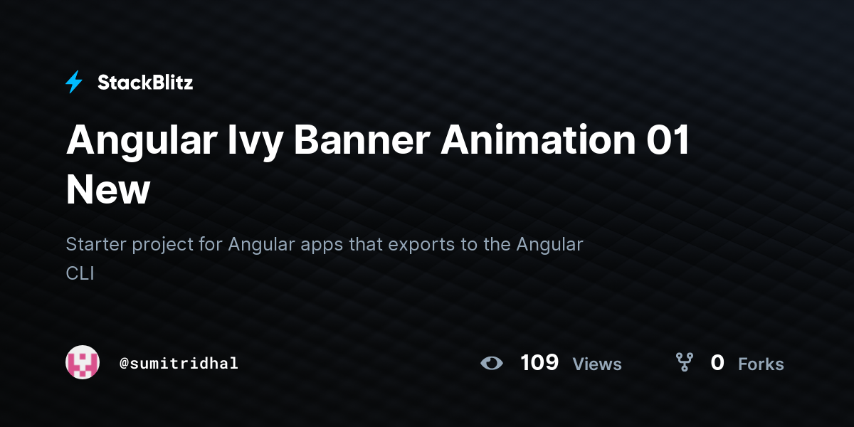 Angular Ivy Banner Animation 01 New - StackBlitz