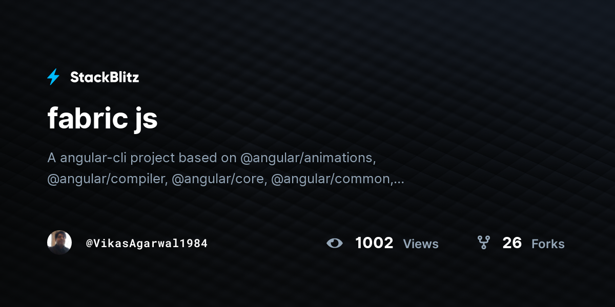 fabric js - StackBlitz