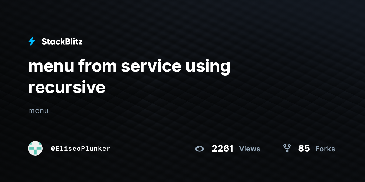 menu from service using recursive - StackBlitz