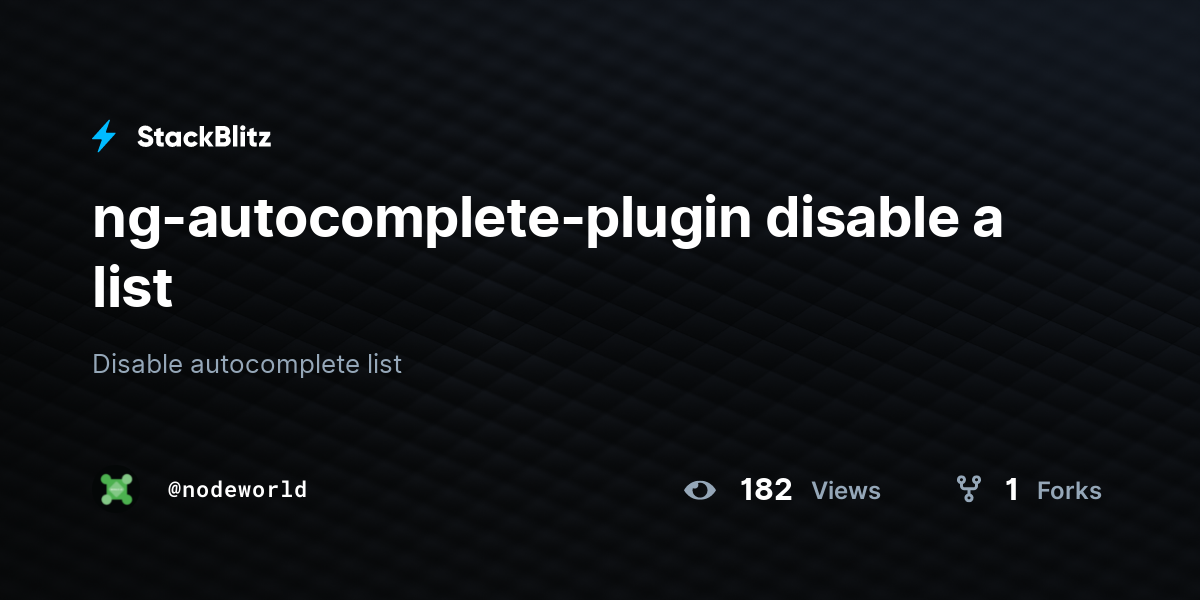 ng-autocomplete-plugin disable a list - StackBlitz