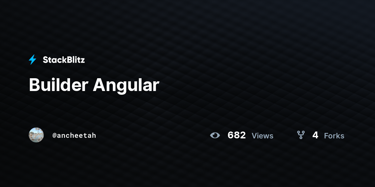 Builder Angular - StackBlitz