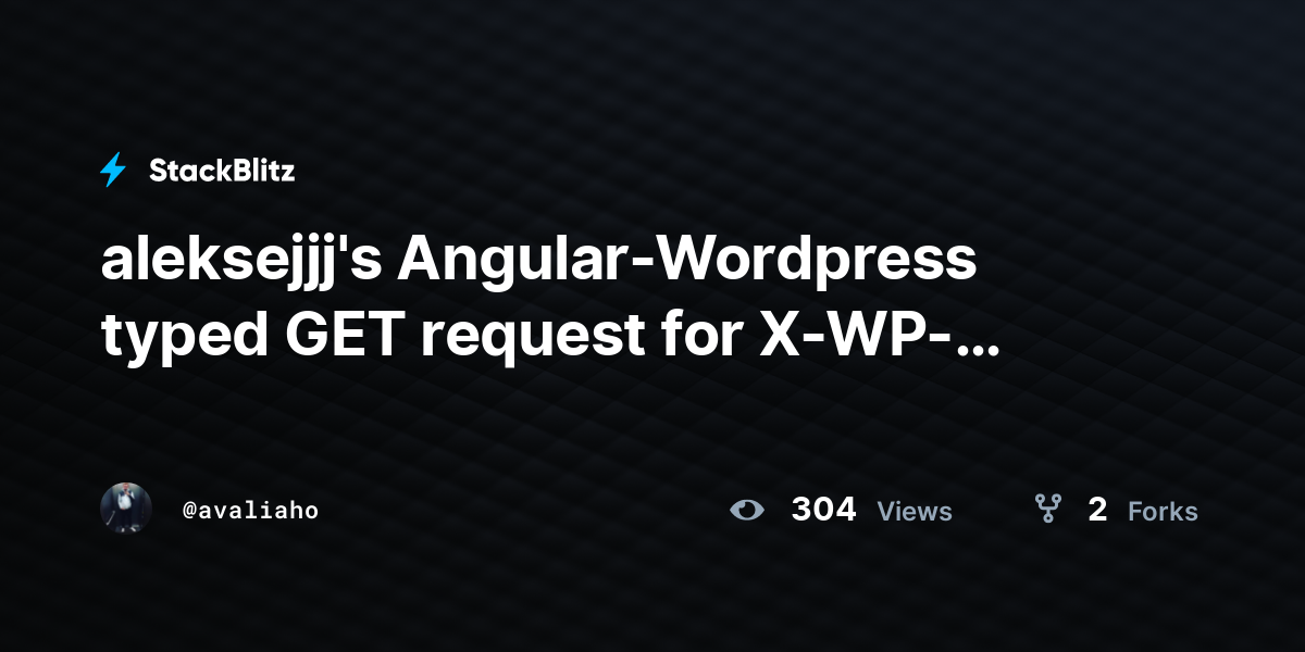 aleksejjj's Angular-Wordpress typed GET request for X-WP-Total - StackBlitz