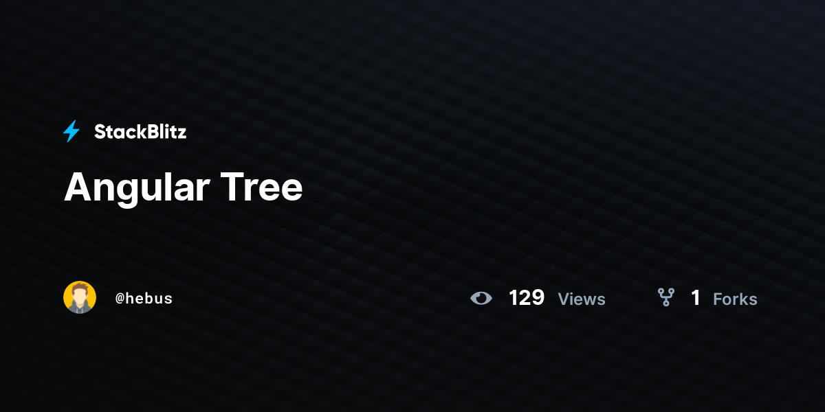 Angular Tree - StackBlitz