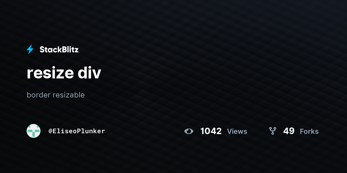 resize div - StackBlitz