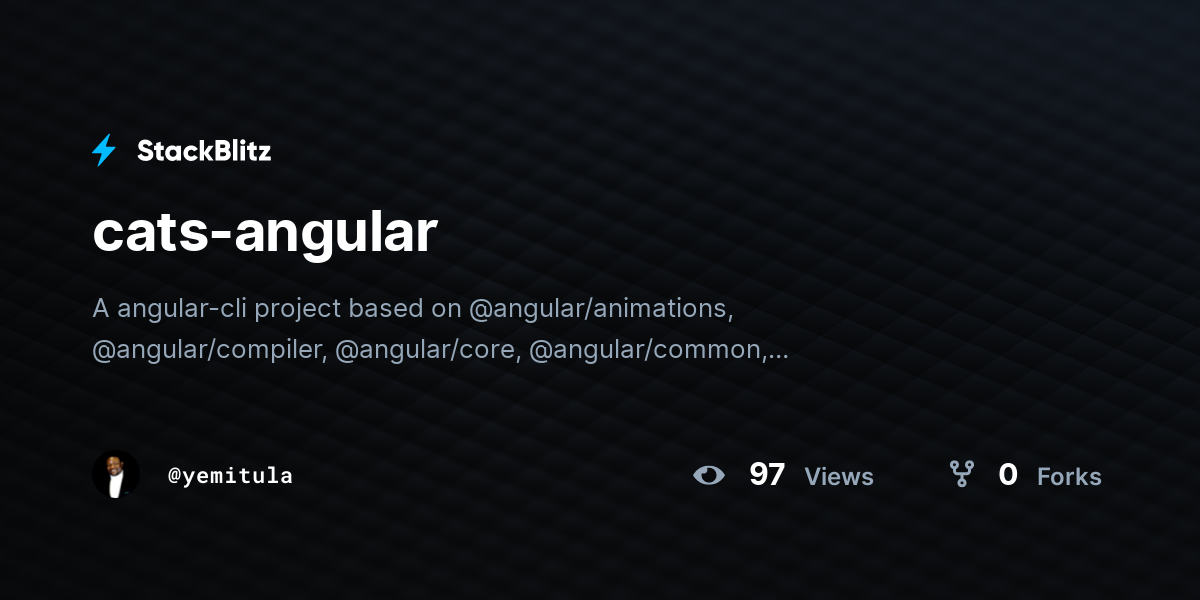 cats-angular - StackBlitz