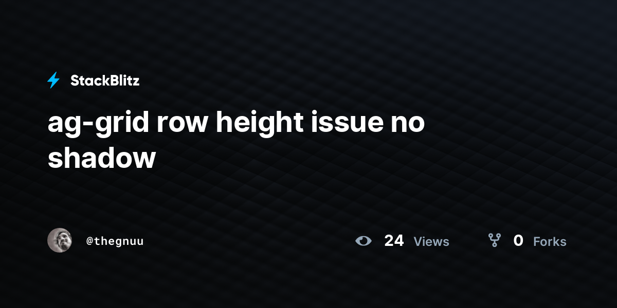 ag-grid row height issue no shadow - StackBlitz ag-grid row height issue no shadow - StackBlitz