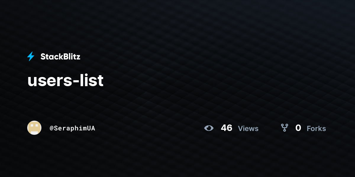 users-list - StackBlitz