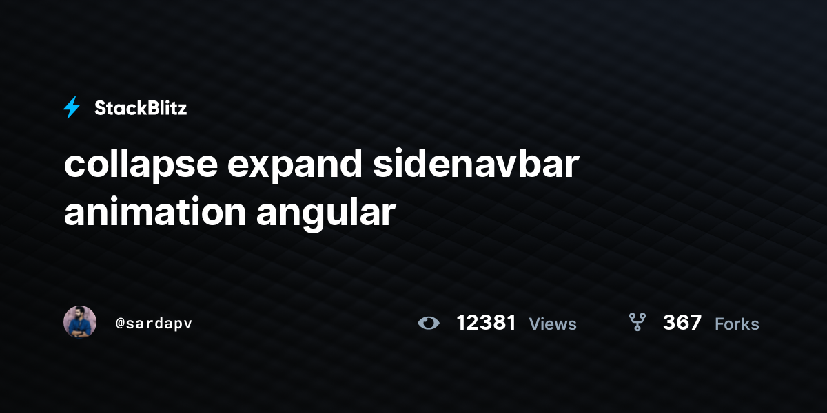 collapse expand sidenavbar animation angular - StackBlitz