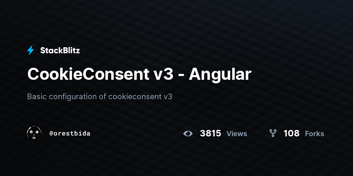 CookieConsent v3 - Angular - StackBlitz