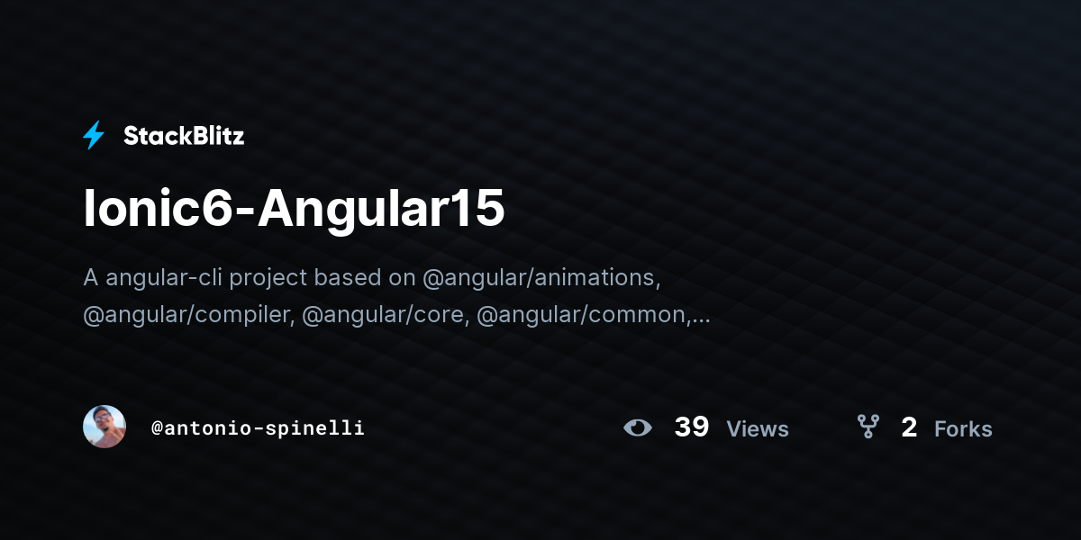 Ionic6-Angular15 - StackBlitz Ionic6-Angular15 - StackBlitz
