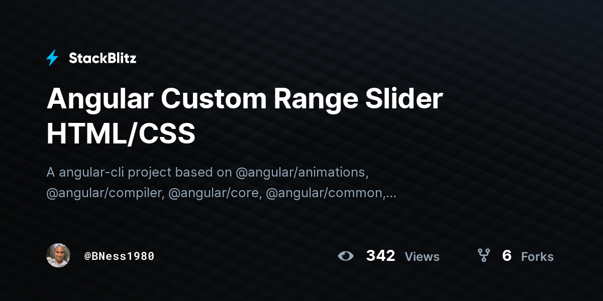 Angular Custom Range Slider HTML/CSS - StackBlitz