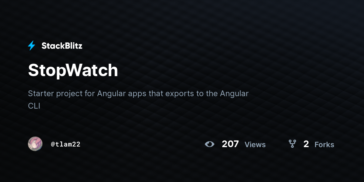 StopWatch - StackBlitz