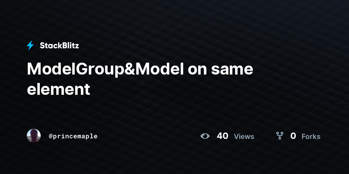 ModelGroup&Model on same element - StackBlitz